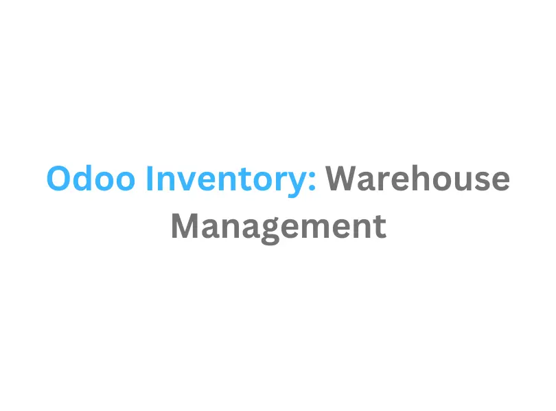 Odoo Inventory: Warehouse Management